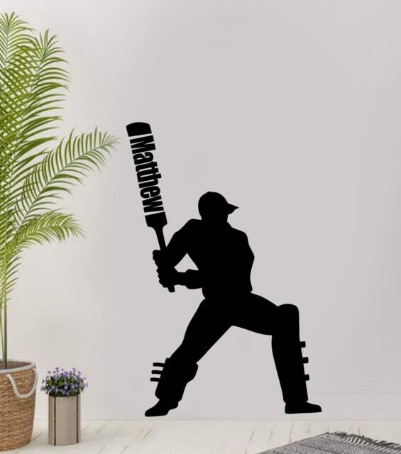Personalized Cricket Bat Name Wall Decal Kids Room Decor by Etsy ...