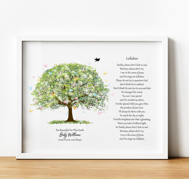 Sentimental Miscarriage Gift For Parents, Thoughtful Custom Poem Print ...