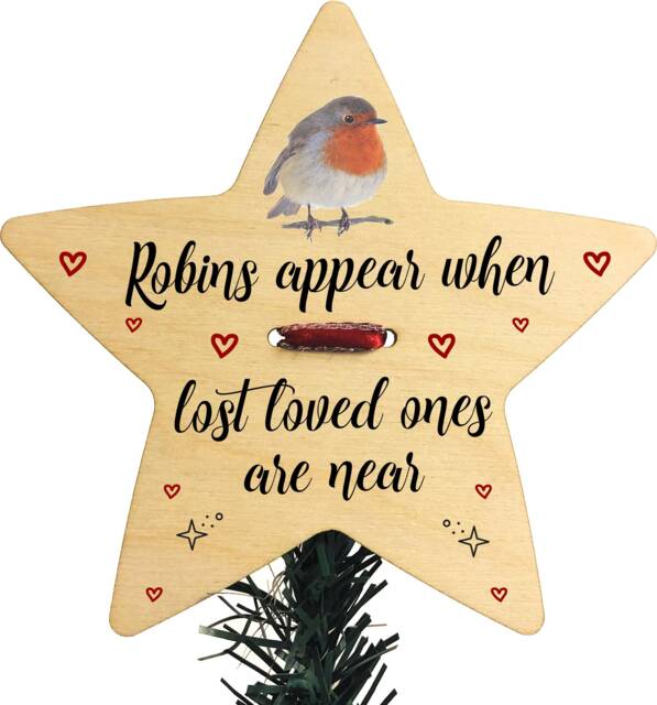 Robins Appear When Lost Loved Ones Are Near Wooden Star Shaped ...