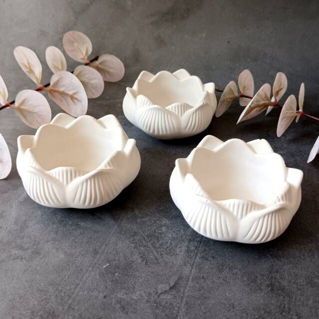 Handmade Lotus Flower Candle Holder Set Concrete Tea Light Jars by Etsy ...