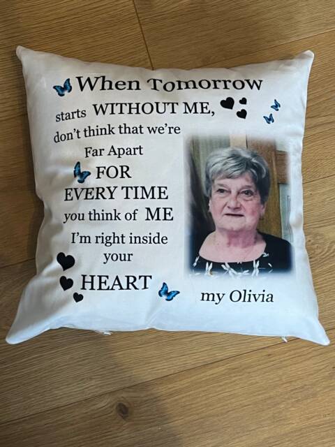 Personalised Memorial Keepsake Cushion Of A Loved One , When You Miss ...