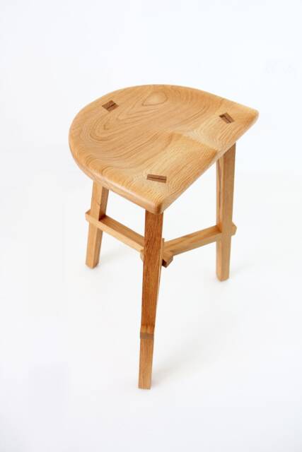 Kitchen Counter Stool For Island, Tall Backless Solid Wood Bar Stools {Shown in Oak & Walnut ...