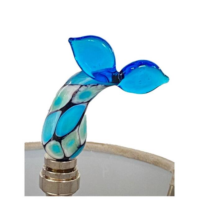 Finials For Lamps- Venetian Glass Mermaid Tail, Nautical Lamp Finial ...