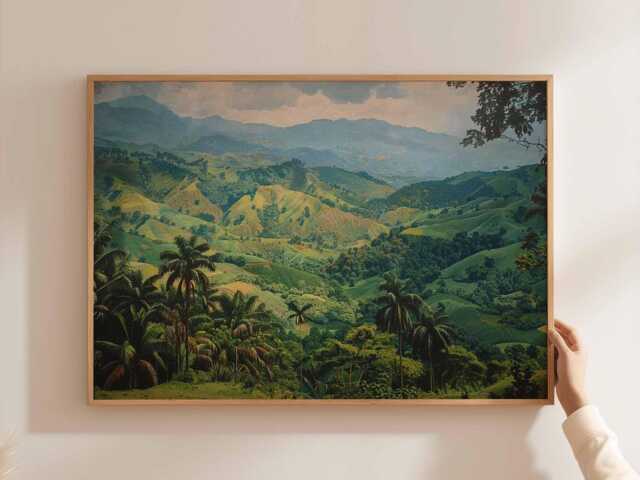 Colombia Travel Poster South America Landscape Art Print by Etsy ...