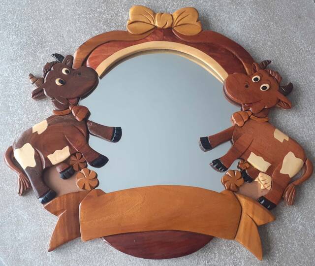 Mirror For Customizable Children's Room With These Two Little Cows by ...