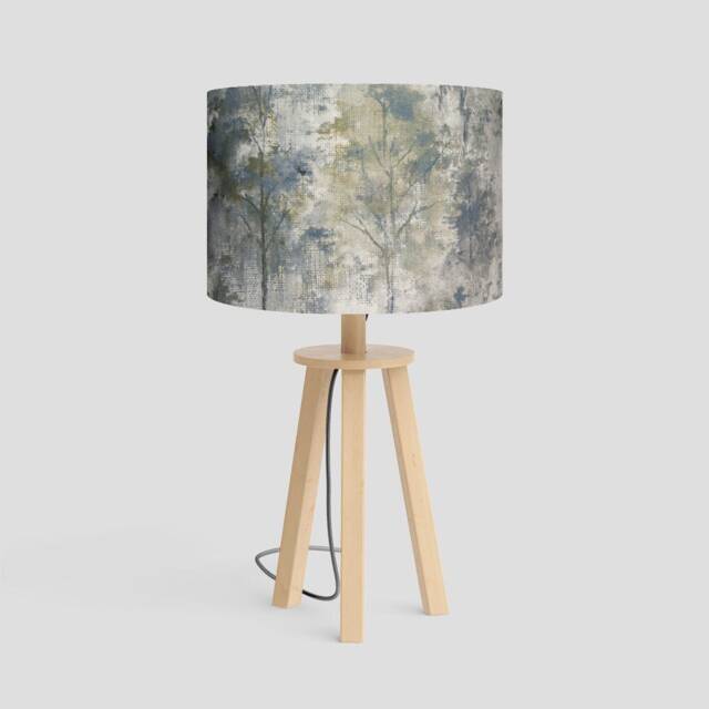 Woodland Saxon Blue Forest Fabric/ Handmade Lampshade/Blue Lampshade ...