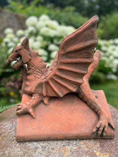 Brecon Dragon Roof Finial 100 Degree Angled Decorative Stone Ridge Tile ...