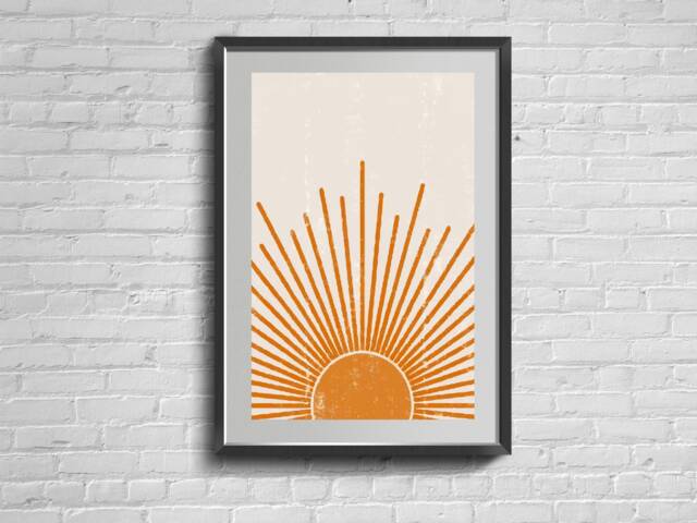 Boho Decor. Scandinavian Modern Abstract Wall Art. Scandi Minimalist ...