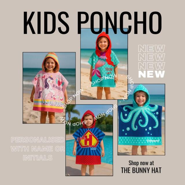 Personalized Kids Hooded Poncho Towel Cartoon & Celebrity Themes by ...