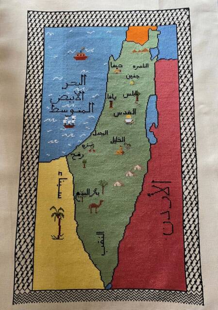Hand Embroidered Palestine Map by Etsy | ufurnish.com