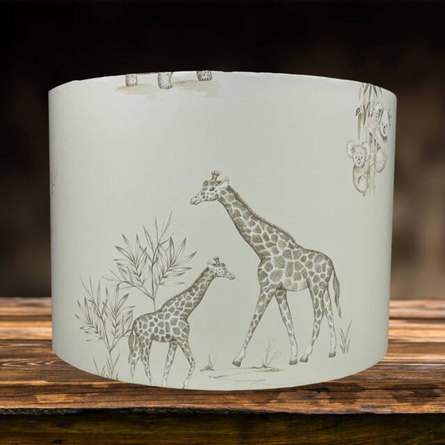 Kids Safari Animals Lampshade For Ceiling & Table Lamps - Children's ...