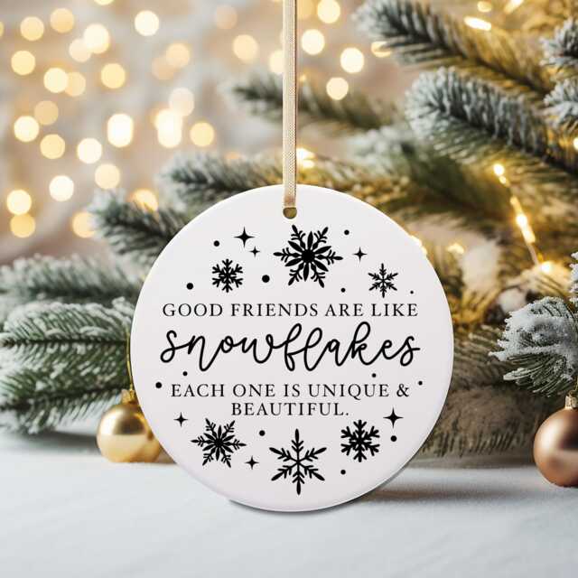 Friendship Christmas Bauble Snowflake Friend Gift - Mdf by Etsy ...