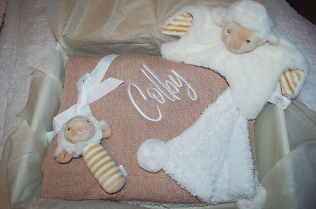 Personalised Embroidered Super Snuggly Cable Knit Wrap With Pom Pom's ...