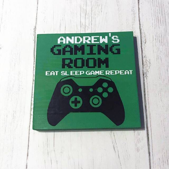Personalized Gaming Room Sign Handmade Wooden Gamer Plaque by Etsy ...