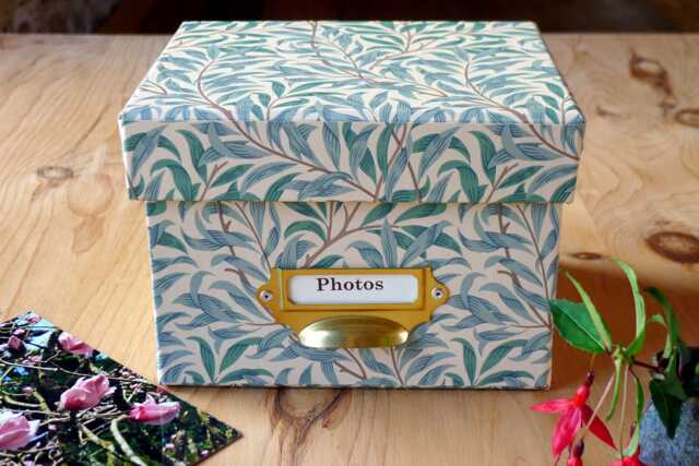William Morris Photo Box Willow Green Design, Handmade in England by ...