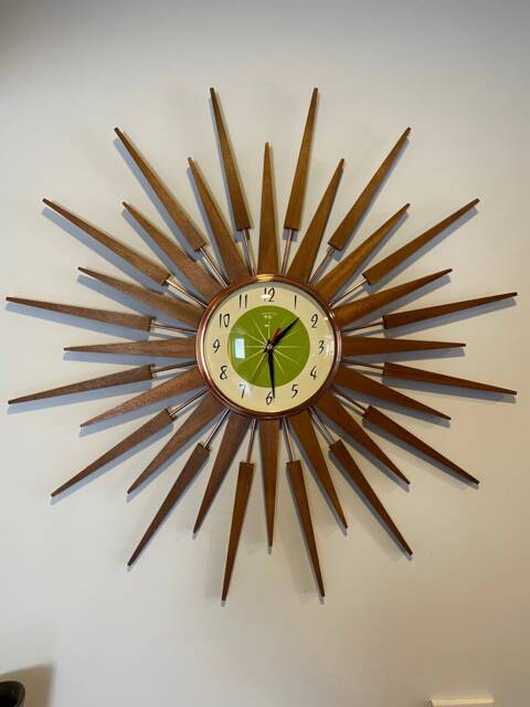 27 Inch Hand Made Mid Century Style Starburst Clock By Royale Seth ...