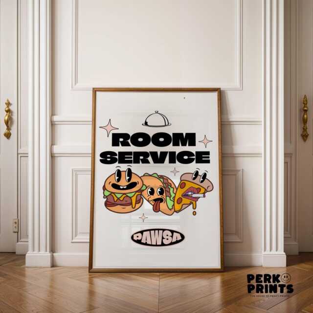 Pawsa Inspired Solid Grooves Room Service Home Wall Art Print - Rave ...