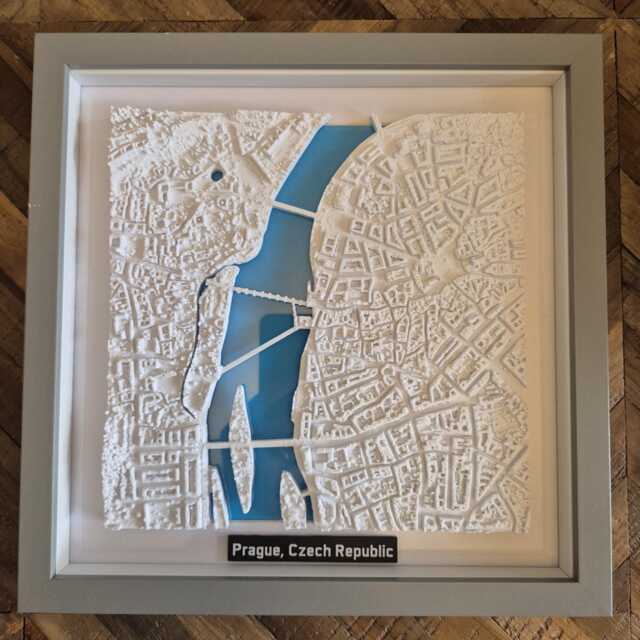 Prague 3D Map Wall Art Czech Republic Cityscape, Custom Text Available by Etsy | ufurnish.com