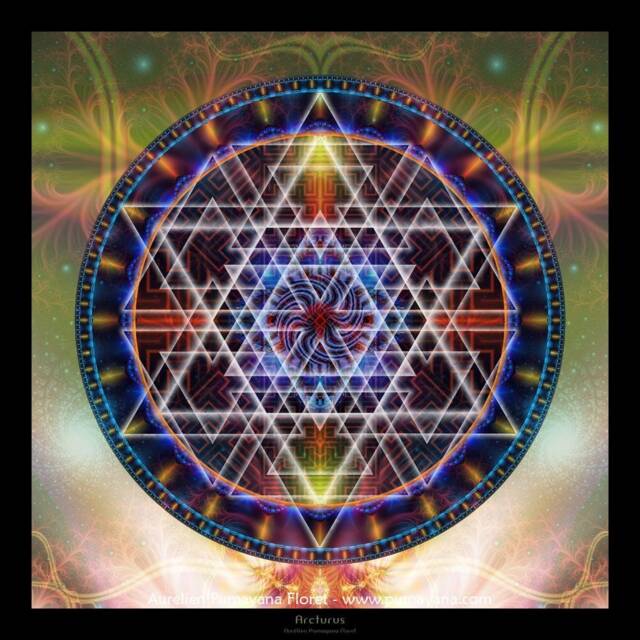 Arcturus Flower Of Life Tapestry - Sacred Geometry Wall Hanging Mandala ...