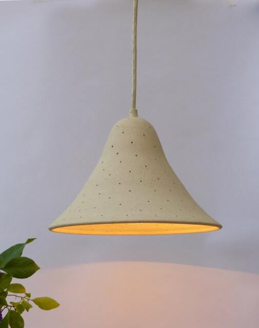 Ceramic Perforated Bell, Hanging Lamp by Etsy | ufurnish.com