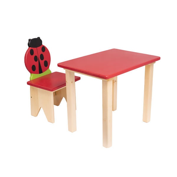 Adorable Kids Chair Ladybug Design - Wooden Furniture For Toddlers ...