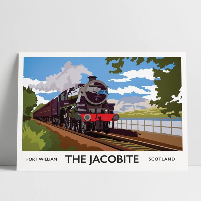 The Jacobite Steam Train Print - Fort William Ben Nevis Loch Eil West ...
