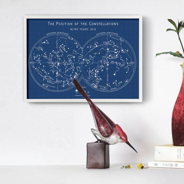 Position Of The Constellations, Astronomy Map Poster, Star Map ...