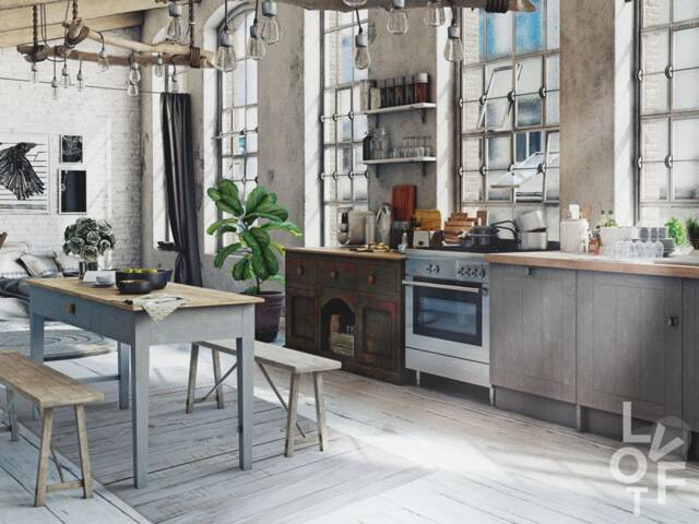 Cozy Boho Floor Linoleum Rug, White Vinyl Mat, Bronze Wood Kitchen ...