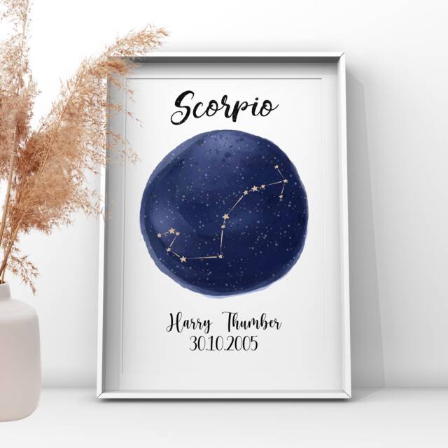 Scorpio Constellation Star Map, Astrology, Stars, Sign, Celestial, Moon ...