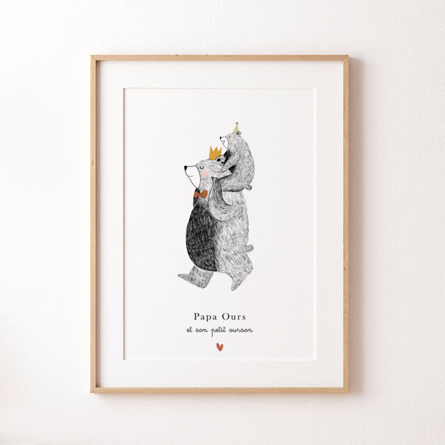 Papa Bear Poster - Customizable by Etsy | ufurnish.com