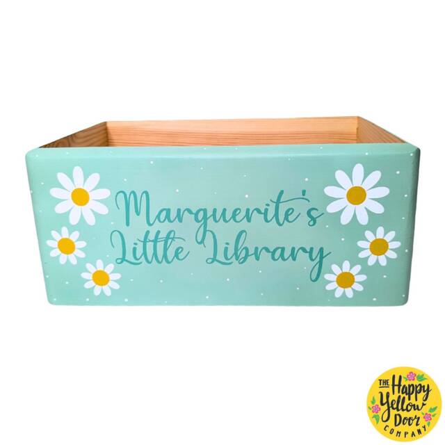 Daisy Little Library Book Box Personalised Choose Your Colours ...