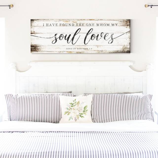 I Have Found The One Whom My Soul Loves Distressed Sign, Scripture Wall ...