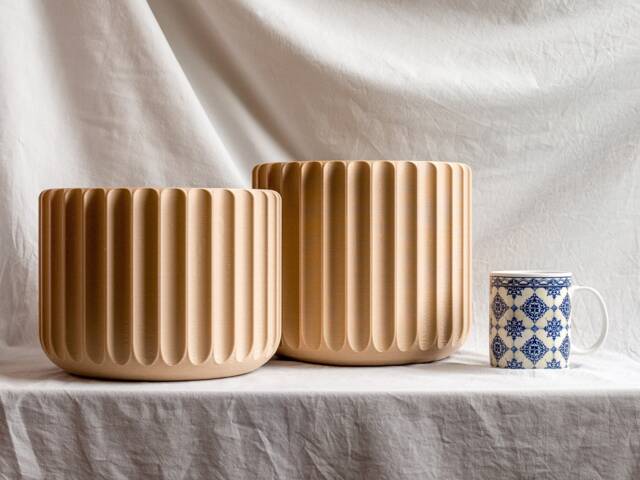 Fluted Pots - 3D Printed Wood by Etsy | ufurnish.com