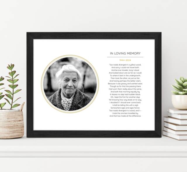 Personalized Poem & Photo Print Memorial Keepsake - Framing Optional by ...