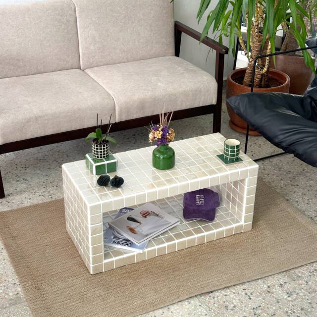 Tiled Coffee Table/Shoe Rack, Shoey by Etsy | ufurnish.com