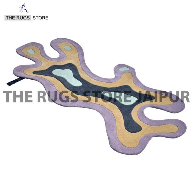 Modern Unique Shaped Tufted Rug Kids Room Rugs Uneven Shape Ellington ...