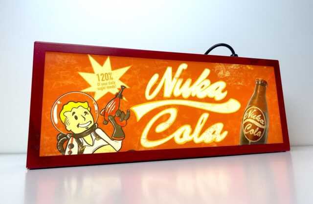 50cm X 20cm Nuka Cola Wall Art Lightbox - Fallout-Inspired Pop Culture ...