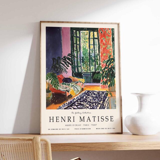 Henri Matisse Cat Poster, Vintage Animal Art Print, French Exhibition ...