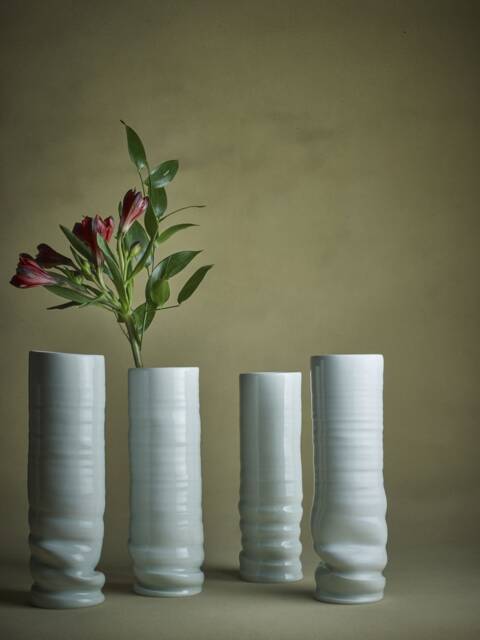 Moved 2021 Vase, Handcrafted, Porcelain, 25-27 cm, Glazed, Unglazed ...