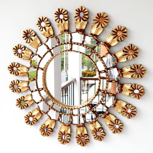 "Peruvian Mirrors ""Rosa Venosa 50cm" by Etsy | ufurnish.com