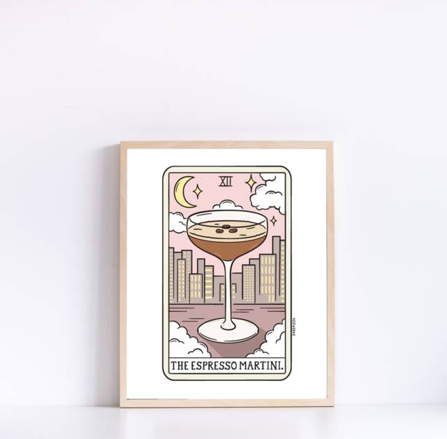 Espresso Martini Reading - 8x10 Print Tarot Art Bar Cart by Etsy ...