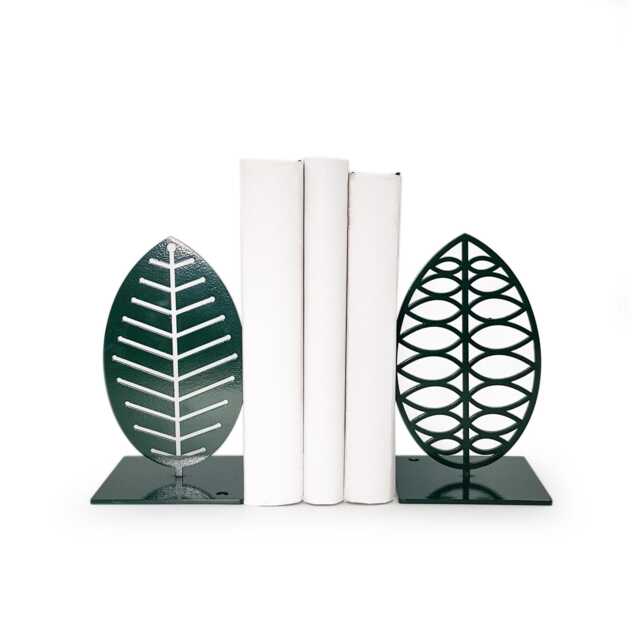 Modern Bookends - Green Leaves Botanical Shelf Decor by Etsy | ufurnish.com