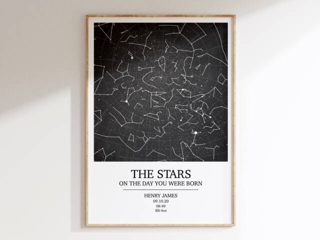 Custom Star Map Print Personalised Night Sky Gift by Etsy | ufurnish.com