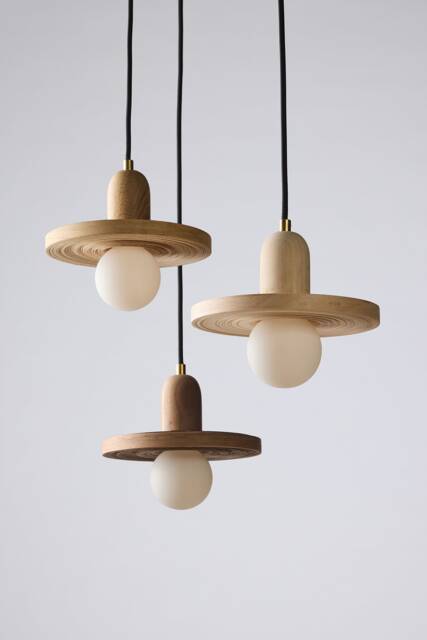 Dining Table Light, Turned Wood Chandelier Lighting, Entryway Light ...