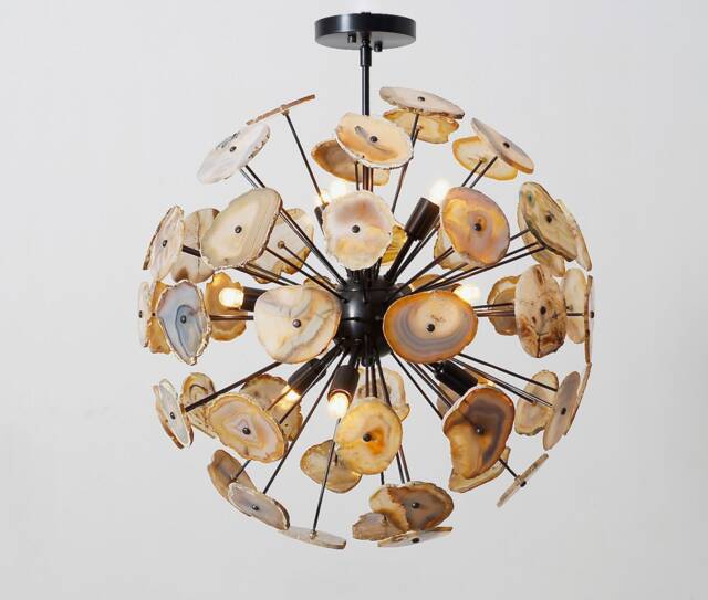 Mid Century Agate Sputnik Chandelier , Modern Stellar Starburst Ceiling ...