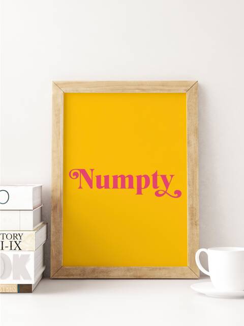 Numpty - Choose Your Colours Friend Gift Birthday Scots Unframed Print ...