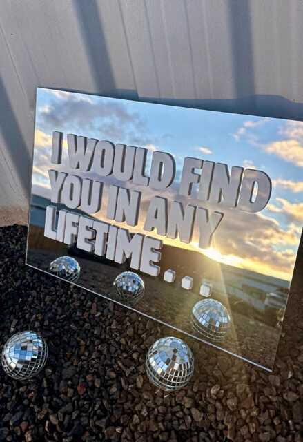 I Would Find You in Any Lifetime-Mirrored Acrylic 3D Wall Art-Wedding ...