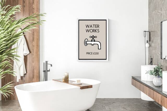Water Works Monopoly Bathroom Print/Poster by Etsy | ufurnish.com