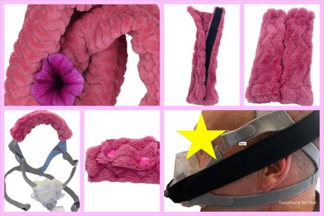Rose Pink Wave Selection Of Super Soft Fleece Covers For Cpap Bipap ...