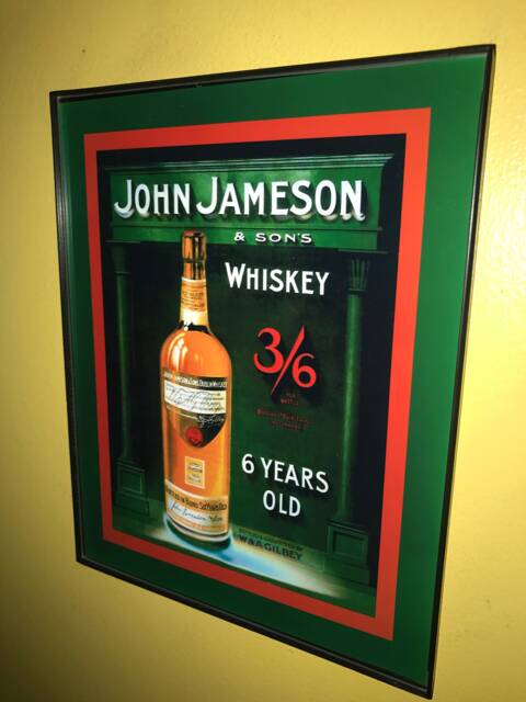 Jameson Whiskey Bar Framed Advertising Print Man Cave Sign by Etsy ...